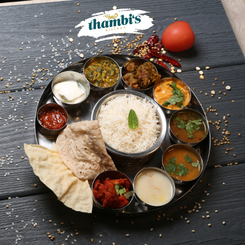 South Indian Veg Thali (Dine-In-Only) – Thambi's Kitchen